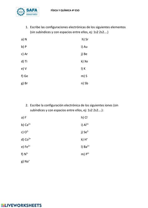Ejemplos De Configuracion Electronica