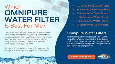 Which Omnipure Water Filter Is Best For Me Omnipure