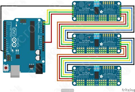 Pca9685 — 16 канальный 12 битный Pwmservo модуль с I2c интерфейсом Из личного Diy Ардуино