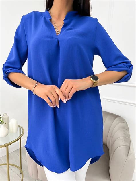 Kobaltowa Tunika 9556-206-H ModnaKiecka.pl