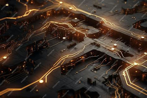 Premium Ai Image Seamless Digital Circuitry Patterns