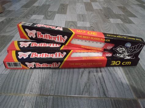 Penggaris Butterfly 30 Cm Harga Per Pack Isi 12 Pcs 1 Pack Penggaris