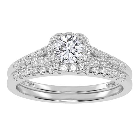 10k 050ct Certified Lab Grown Diamond Bridal Set Exotic Diamonds