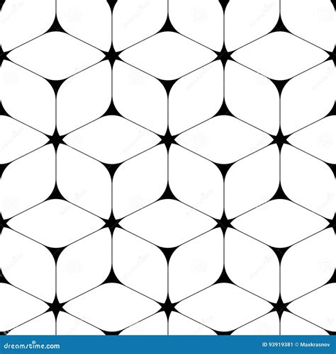 Seamless Hexagon Pattern Stock Vector Illustration Of Repeat 93919381