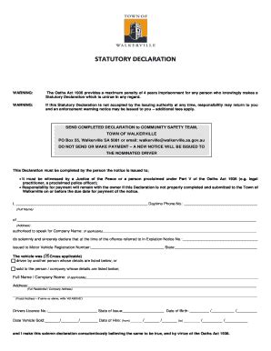 Statutory Declaration Form Australia Templates Fillable Printable Samples For PDF Word