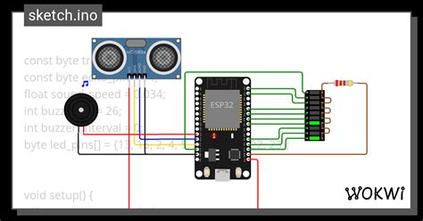 Parking Assist Wokwi Esp32 Stm32 Arduino Simulator