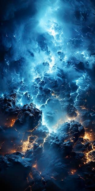 Premium Ai Image Thunder Boca Thunder Background Generative Ai