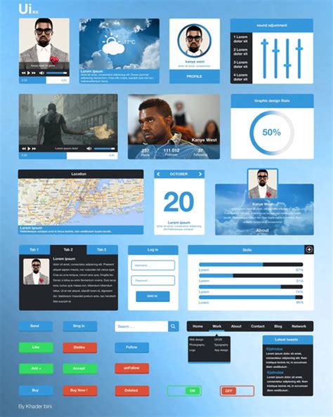 Free Flat Ui Kits For Web And Mobile Ui Design Graphic Design Junction