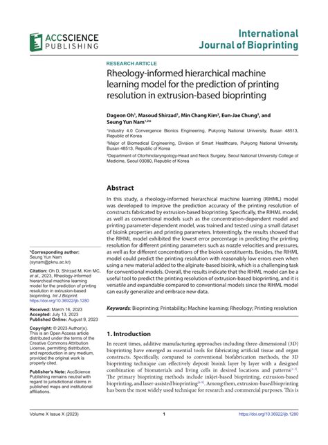 Pdf Rheology Informed Hierarchical Machine Learning Model For The
