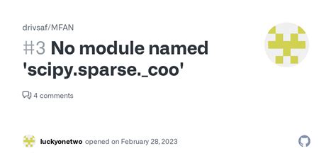No Module Named Scipysparsecoo · Issue 3 · Drivsafmfan · Github