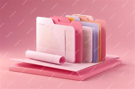 Premium Ai Image 3d Folder And Paper For Management Multimedia File Document Efficient Work On
