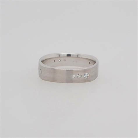 One Of A Kind 14k Square Brushed Diamond Band Jc Jewelers