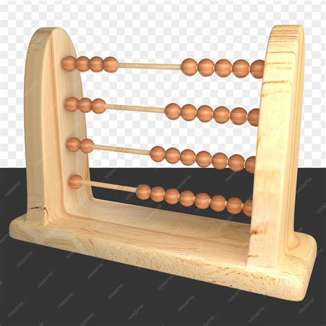 Premium Psd An Abacus With A Wooden Handle And A Black Background