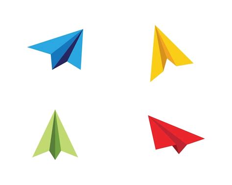 종이 비행기 아이콘 벡터 일러스트 레이 션 프리미엄 벡터