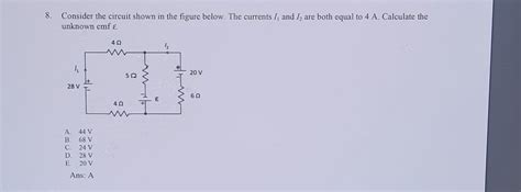 Solved Consider The Circuit Shown In The Figure Below Chegg