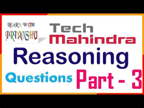 Tech Mahindra Previous Year Questions Part Tech Mahindra Preparation Reasoning