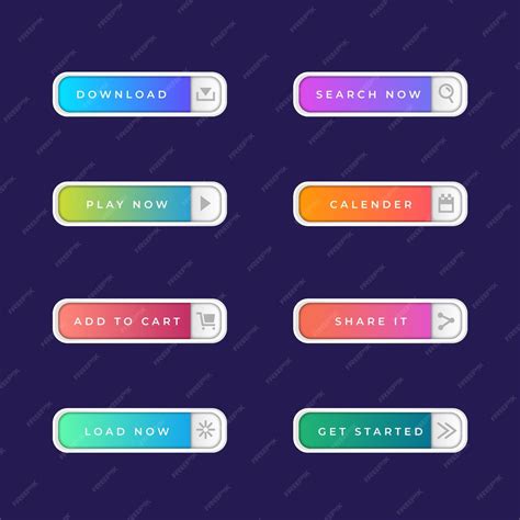 Free Vector Gradient Call To Action Button Pack