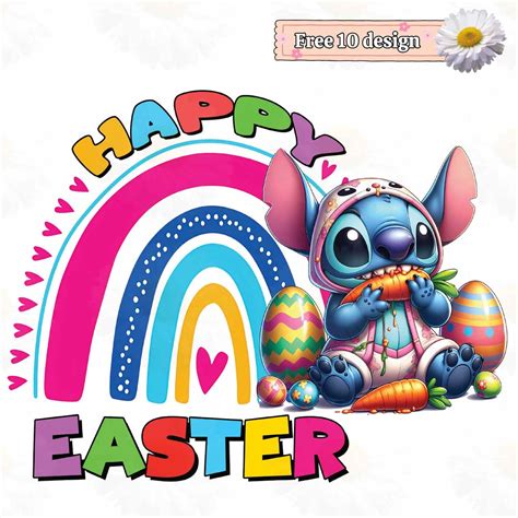Easter Cartoon Stitch Png Stitch Easter Day Cartoon Easter Png Happy