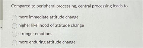 Solved Compared To Peripheral Processing Central Processing