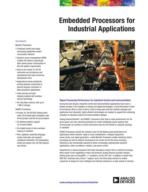 Embedded Processors For Industrial Applications