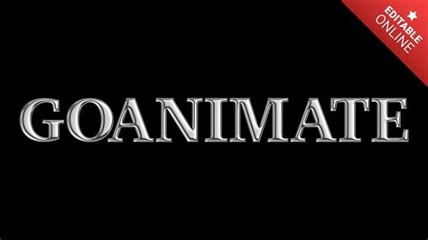 Goanimate Metallic Text Effect Generator