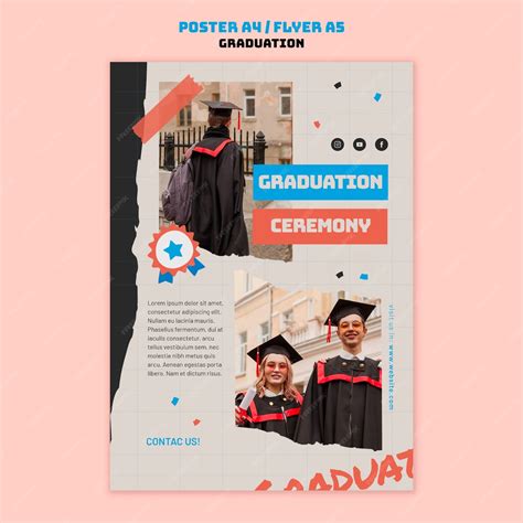 졸업식 포스터 템플릿 무료 Psd 파일