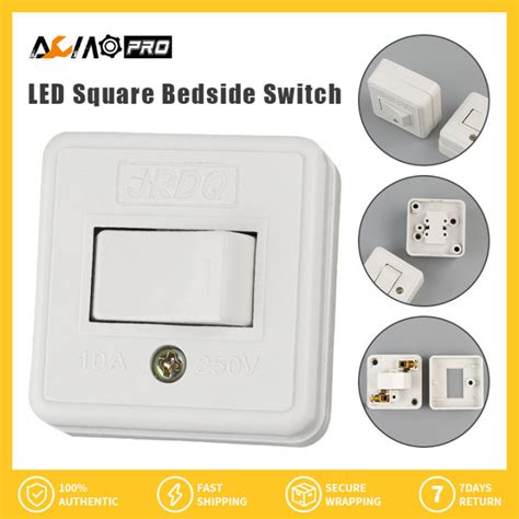 Aumopro Square Switch Surface Mounted 1 Gang For Light With Screw Led