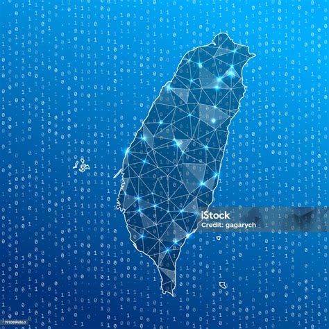 Network Map Of Taiwan Country Digital Connections Map Technology Internet Network
