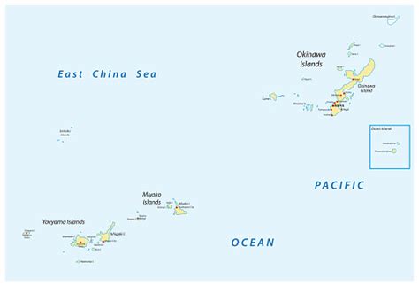 Detailed Map Of Japanese Island Groups Okinawa Miyako And Yaeyama