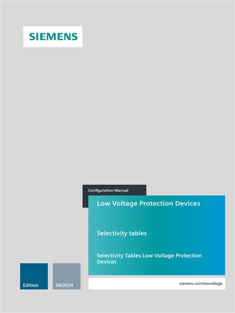 Selectivity Tables Low Voltage Protection Pdf Trademark