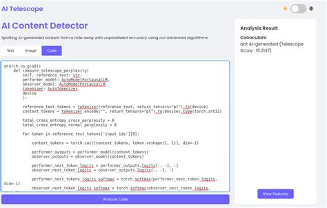 Telescope Spotting Ai Generated Content From A Mile Away Devpost