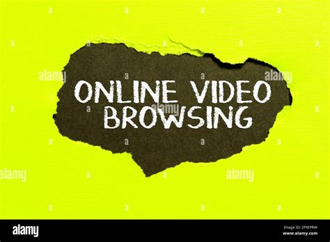 Sign Displaying Online Video Browsing Business Idea Interactive Process Of Skimming Through