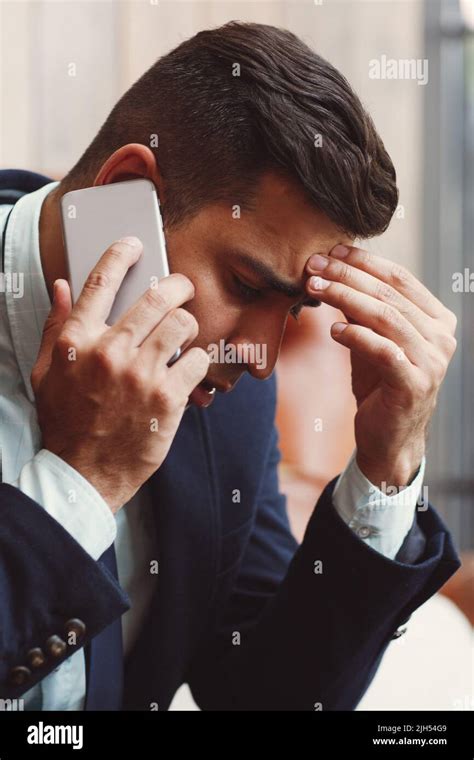 Serious Man Solving Complex Problems Stock Photo Alamy