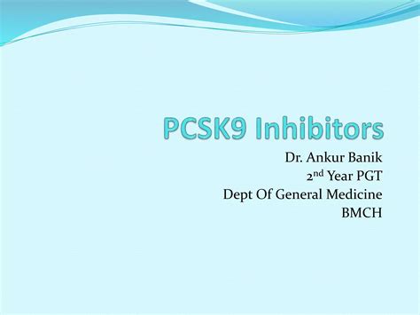 Pcsk 9 Inhibitors Ppt