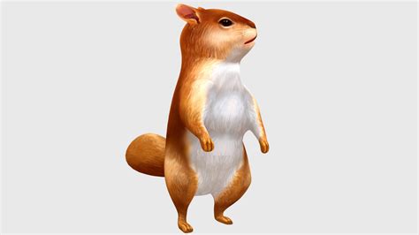 Animated Squirrel Chipmunk Chippy 3d Model By Cg Bob