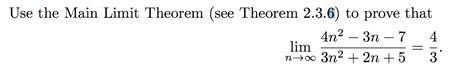 Solved Use The Main Limit Theorem See Theorem 236 To