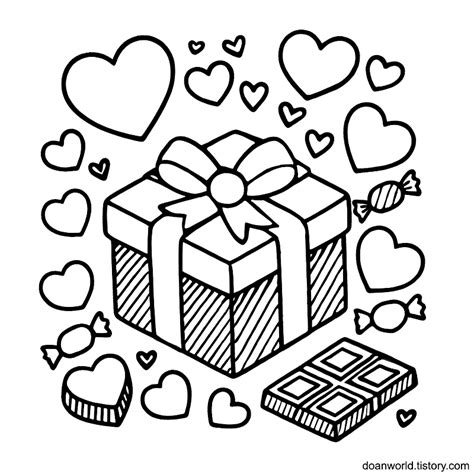 발렌타인 데이 초콜릿 색칠공부 도안 특별한 발렌타인데이 선물 추천