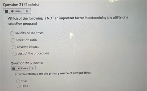 Solved Which Of The Following Is Not An Important Factor In