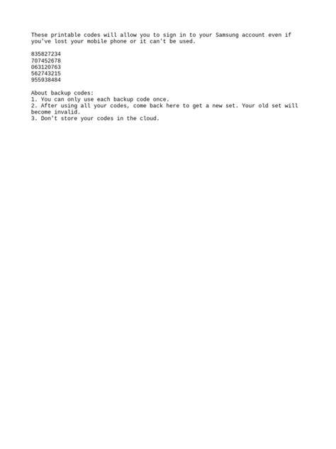 Backup Codes Pdf