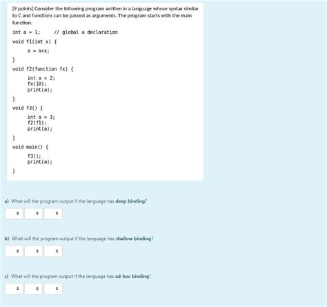 [solved] [9 points] consider the following program written in a