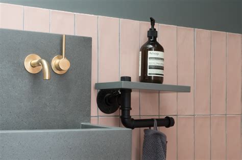 Bathroom Design Compact Cloakroom With Concrete Basin