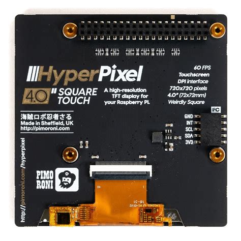 Hyperpixel 40 Square Touch Hi Res Display For Raspberry Pi Elektor
