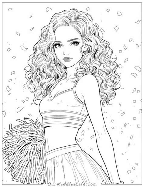 Cheerleading Coloring Sheets 26 New Cheerleader Coloring Pages 100