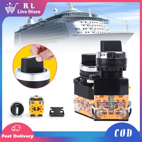 22mm Selector Rotary Switch 2 3 Position Self Resetting Self Locking