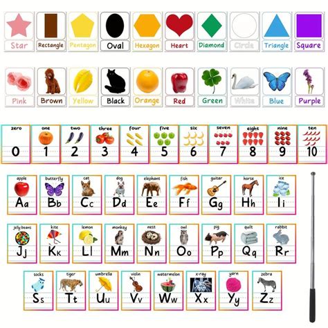 Temu｜57pcs Alphabet Education Cards Educational Manuscript Abc Number