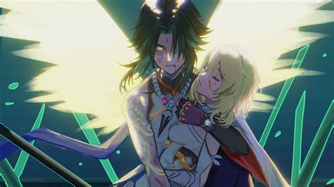 Lumine Xiao In Light Background Hd Genshin Impact Wallpapers Hd Wallpapers Id