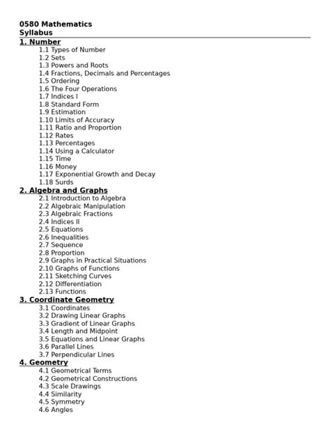 Igcse Mathematics Syllabus | PDF | Science & Mathematics | Computers