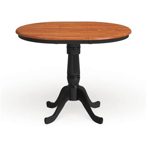 Copper Grove 36 Inch Round Pedestal Table With 12 Inch Leaf On Sale
