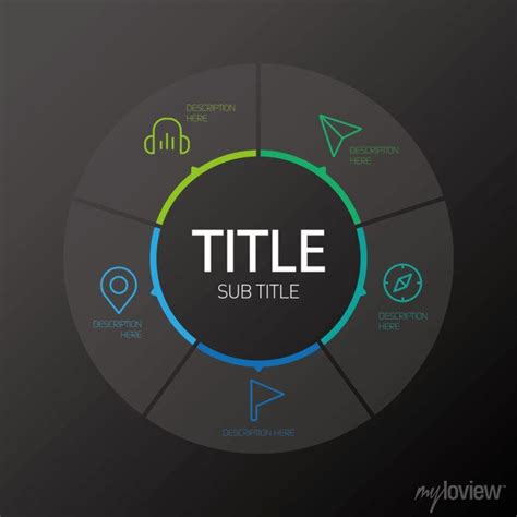 Doughnut Graph Infographic • Wall Stickers Infographic Pie Info