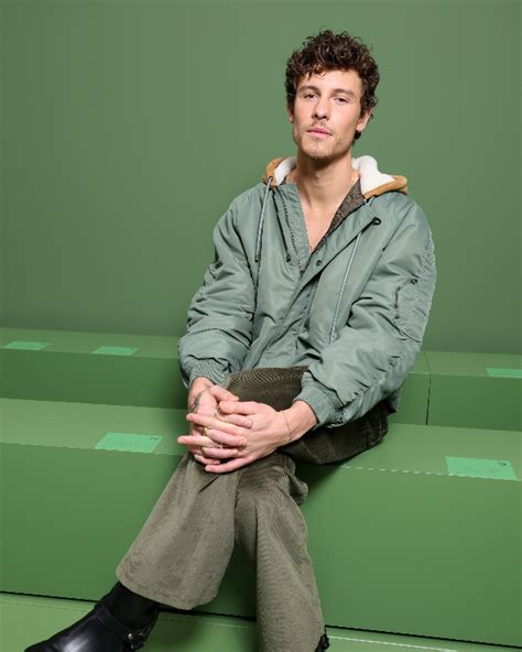 Paris Fashion Week 2024 Shawn Mendes Green Bomber Jacket